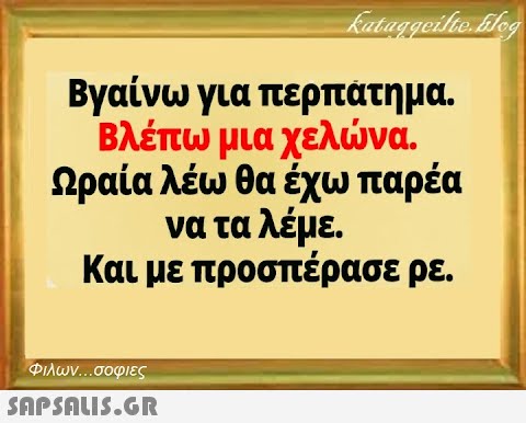 Βγαίνω για περπατημα. Βλέπω μια χελνα. ... #5090490319896576